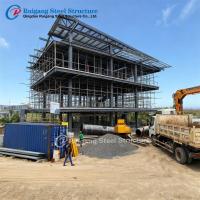 China Multi-Storey Steel Building with Wind Load Up to 300 km/h Hot-dip Galvanization and Q355/Q235 Steel Grade for sale