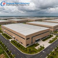 China Durable Prefabricated Steel Structure Warehouse with 300 km/h Wind Load, Hot-dip Galvanization, and Clear-Span Design for Industrial Storage for sale