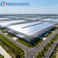 China Prefab Steel Structure Warehouse with Up to 300 km/h Wind Load Hot-dip Galvanization and Clear-Span Design for sale