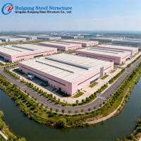 China Prefabricated Steel Structure Warehouse with 300 km/h Wind Load, Hot-dip Galvanization, and Clear-Span Design for sale