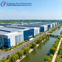 China Prefab Steel Structure Warehouse with Hot-dip Galvanization and Q355/Q235 Steel Grade for Up to 300 km/h Wind Load for sale