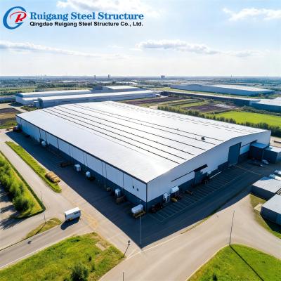 China Pre-Engineered Steel Building with Wind Load Up to 300 km/h Hot-dip Galvanization and Bolted or Welded Connection for sale