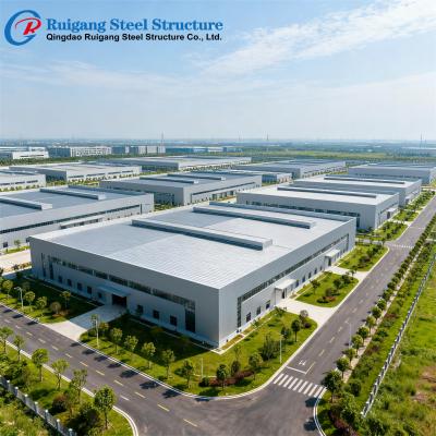 China Durable Pre-Engineered Building with Wind Load Up to 300 km/h, Hot-dip Galvanization, and Bolted or Welded Connection for sale