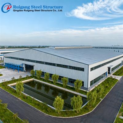 China PEB Steel Structure Pre-engineered Building with Wind Load Up to 300 km/h Hot-dip Galvanization and Bolted or Welded Connection for sale