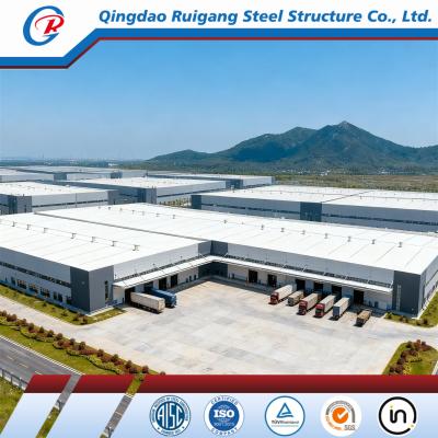China Galvanized Rigid Frame Steel Structure Warehouse with Clear Span Up to 60m for Industrial Use for sale
