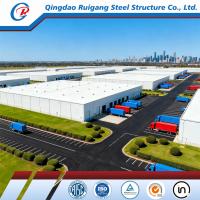 China Heavy Duty Prefab Steel Building with 300 km/h Wind Load, Hot-dip Galvanization, and Clear-Span Design for Industrial Storage for sale