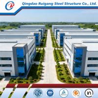 China Hot-dip Galvanized Prefabricated Steel Structure Warehouse with 300 km/h Wind Load and Clear-Span Design for sale