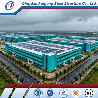 China Prefab Steel Building with 300 km/h Wind Load Hot-dip Galvanization and Clear-Span Design for Industrial Steel Warehouse for sale