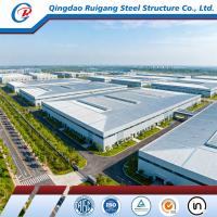 China Prefabricated Steel Building with 300 km/h Wind Load, Hot-dip Galvanization, and Clear-Span Design for Industrial Metal Workshop for sale