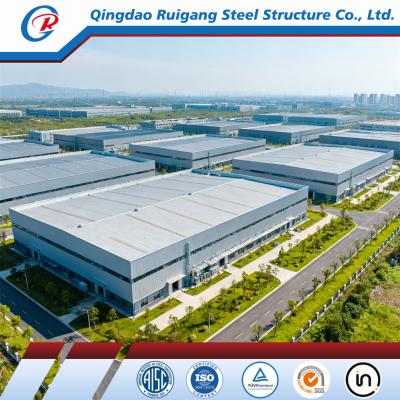 China Prefabricated Steel Building with 300 km/h Wind Load, Hot-dip Galvanization, and Clear-Span Design for Industrial Steel Warehouse for sale