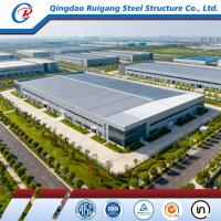 China Hot-dip Galvanized Prefab Steel Building with Clear-Span Design and 300 km/h Wind Load Resistance for sale