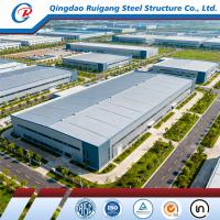 China Hot-dip Galvanized Prefabricated Steel Building with 300 km/h Wind Load and Clear-span Design for Industrial Warehousing for sale