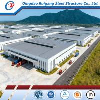 China Hot-dip Galvanized Steel Structure Warehouse with 300 km/h Wind Load and Clear-span Design for sale