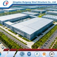China Prefab Steel Building with 300 km/h Wind Load Hot-dip Galvanization and Clear-Span Design Steel Structure Warehouse for sale