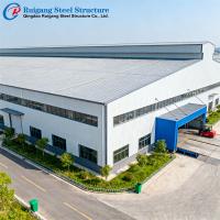 China Large Span Hot-dip Galvanized Prefabricated Steel Structure Building with Wind Load Up to 300 km/h for sale