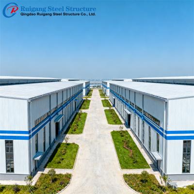 China Prefabricated Steel Structure Building with Q355/Q235B Steel Grade, Hot-Dip Galvanization, and 300 km/h Wind Load Resistance for sale
