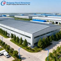 China Prefabricated Steel Warehouse with Hot-dip Galvanization and Q355/Q235B Steel Grade for Wind Load Up to 300 km/h for sale