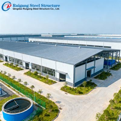 China Q355/Q235B Steel Structure Building with Wind Load Up to 300 km/h and Hot-Dip Galvanized Finish for sale