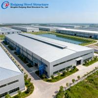 China Prefabricated Steel Structure Building with Professional Design, Hot-dip Galvanization, and Wind Load Up to 300 km/h for sale