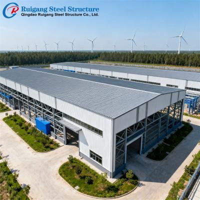 China Prefabricated Steel Structure Building with Q355/Q235B Steel Grade and Hot-dip Galvanization for Wind Load Up to 300 km/h for sale