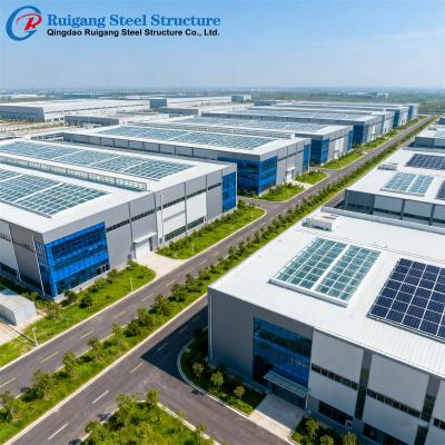 China Durable Multi-Span PEB Steel Structure with Wind Load Up to 300 km/h and Hot-dip Galvanization for Fast Construction for sale