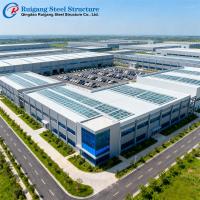 China PEB Steel Structure with Wind Load Up to 300 km/h Hot-dip Galvanization and Bolted or Welded Connection for sale