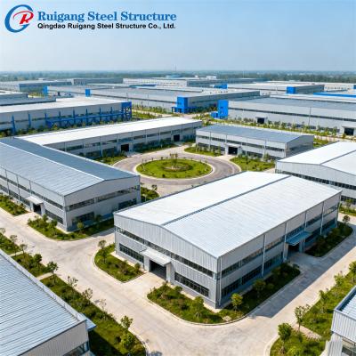 China PEB Steel Structure Pre-Engineered Building with Wind Load Up to 300 km/h Hot-dip Galvanization and Bolted or Welded Connection for sale