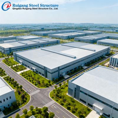 China PEB Steel Structure with Wind Load Up to 300 km/h Hot-Dip Galvanization and Bolted or Welded Connection for Industrial Warehouses for sale