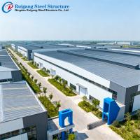 China Prefabricated Steel Structure Workshop Building with Q355/Q235B Steel Grade and Hot-dip Galvanization for Wind Load Up to 300 km/h for sale
