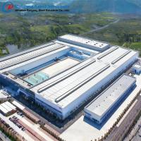 China PEB Steel Structure with Wind Load Up to 300 km/h Hot-Dip Galvanized and Bolted or Welded Connection for sale