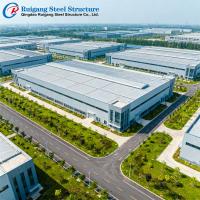 China 300 km/h Wind Load Steel Structure Warehouse with Hot-dip Galvanization and Clear-Span Design for sale