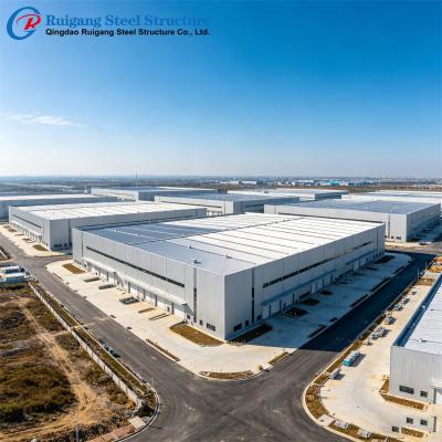 China Modern Steel Warehouse Building , Prefabricated Warehouse Steel Structure for sale