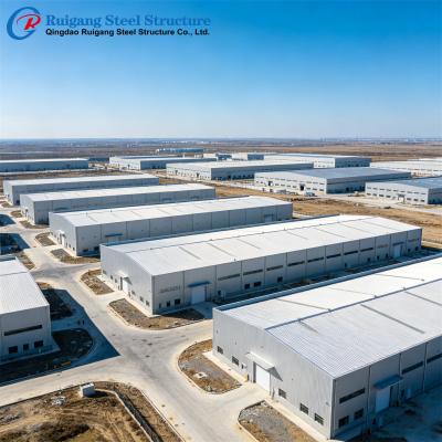 China Steel Structure Factory with Q355/Q235 Steel Grade Hot-dip Galvanized Surface and Seismic Resistant Design for sale