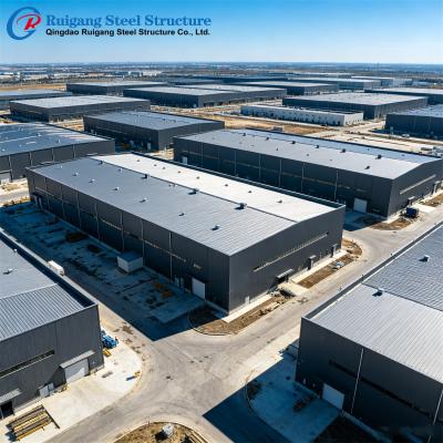 China Galvanized / Painted Steel Structure Storage Warehouse Earthquake Resistant for sale