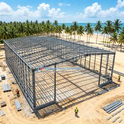 China Insulated Steel Frame Buildings , Eco Friendly Steel Structural Construction for sale