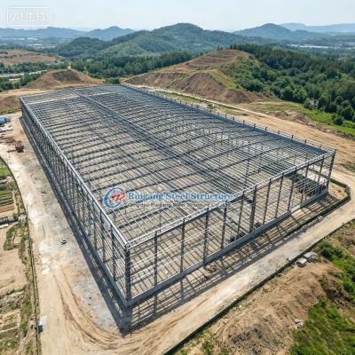 China Seismic Resistant Steel Structure Factory Building , Galvanized Steel Warehouse Construction for sale