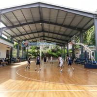 China Low Maintenance Robust Steel Basketball Court Prefabricated Steel Structure Stadium for sale
