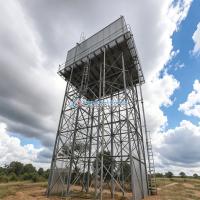 China Elevated Water Tank Stand Tower 12m 100m3 Galvanize Steel Panel Water Tank for sale