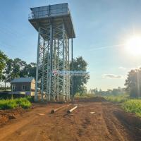 China HDG Galvanized Steel Panels Bolted Assembled 30000 Liters Water Tank Stands On Tower for sale