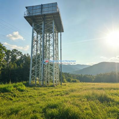 China Galvanization Steel HDG Water Tank With Steel Water Tower Tank Stand Industrial Technical 3D Model Design for sale