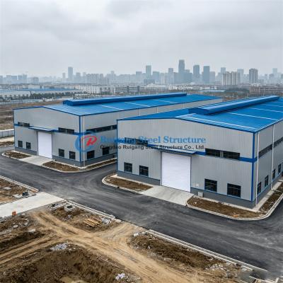 China Low Cost Prefabricated Light Steel Workshop Chicken House Factory Commercial Industrial Warehouse for sale