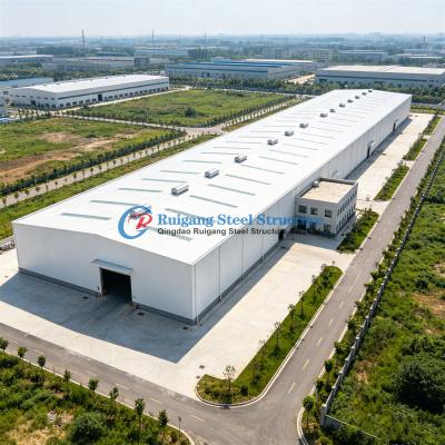 China Clear-Span Design Steel Structure Warehouse with 50-Year Lifespan and Galvanized Surface for sale
