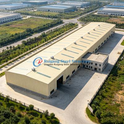 China Galvanized Lightweight Prefabricated Steel Warehouse with 50+ Years Lifespan for Industrial Use for sale