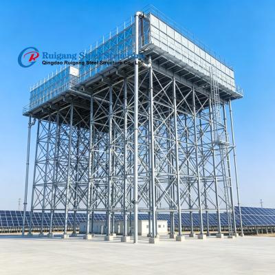 China Hot Dipped Galvanized Overhead Steel Water Tank Tower, Prefab Steel Structure Support Frame for Water Storage for sale