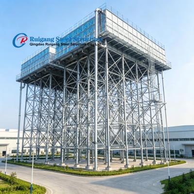 China 10m & 15m Height Galvanized Steel Structure Water Tank Tower, Durable Anti-Corrosion Overhead Water Tower for sale