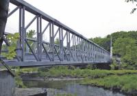 China 7.35m Double Lane Assembly Steel Bridges Commercial With Concrete Deck for sale