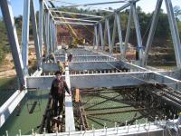 China HDG Permanent Prefabricated Metal Steel Truss Bridge for sale