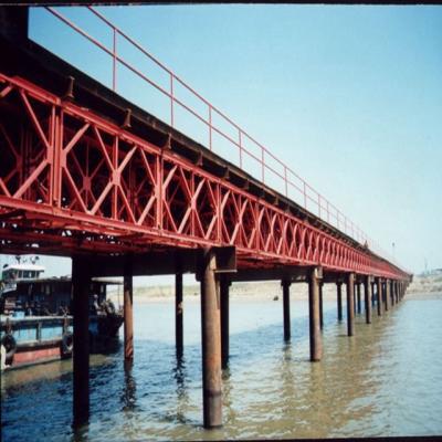 China Double Lane Standard Prefabricated Steel Truss Bridge Roadway 7.35m Construction for sale