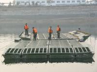 China Pontoon Shape Depth 0.8m Floating Bridge Military for sale