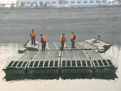China Pontoon Shape Depth 0.8m Floating Bridge Military for sale